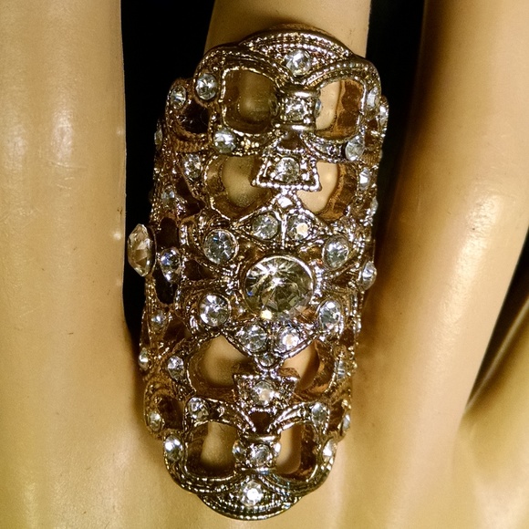 Jewelry | Vintage Antique Style Filigree Rhinestones Ring | Poshmark